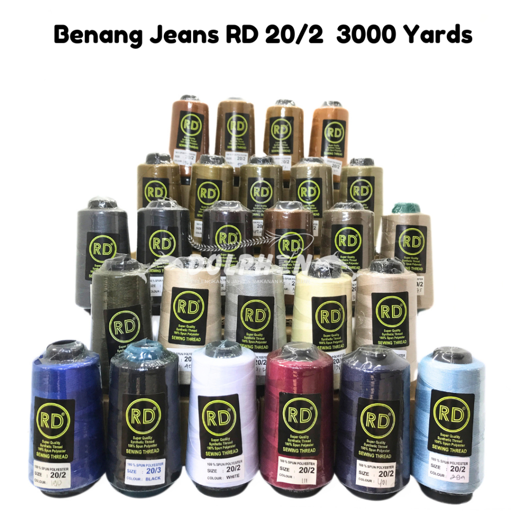 Jual Benang Jeans Besar 20/2 - 20/3 3000 merk RD Bahan Kulit Katun ...