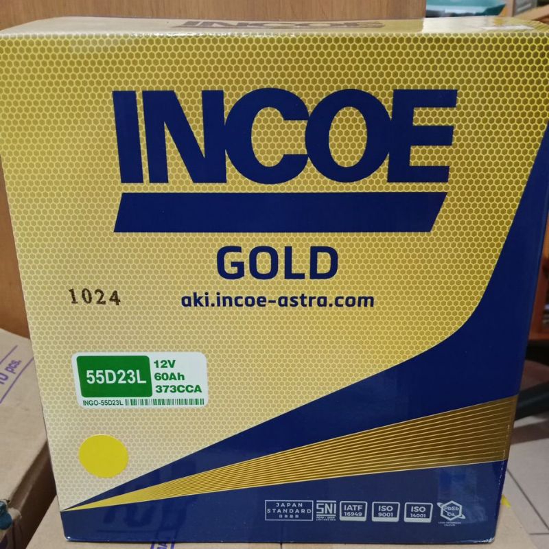 Jual 55D23L INCOE GOLD Aki Premium basah untuk mobil Outlander, Serena ...