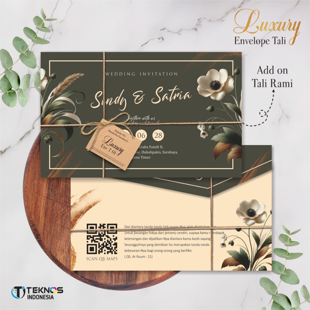 Jual UNDANGAN PERNIKAHAN GLOSSY ELEGANT FULL COLOUR - LUXURY ENVELOPE ...