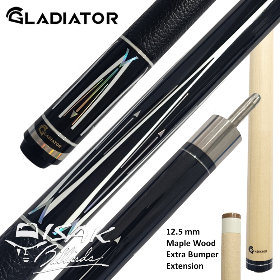 Jual Gladiator Black 3-3 - Play Cue | 12.5 mm Stick Play Billiard ...