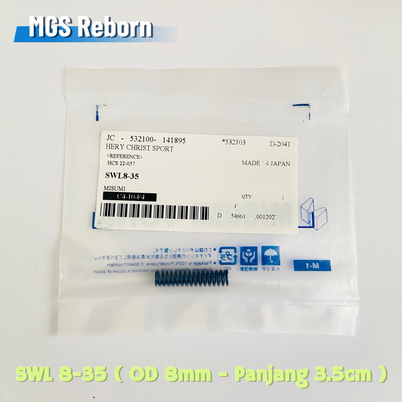 Jual Per misumi vona SWL 8-35 OD 8mm - panjang 3.5cm Per spring misumi original japan | Shopee ...