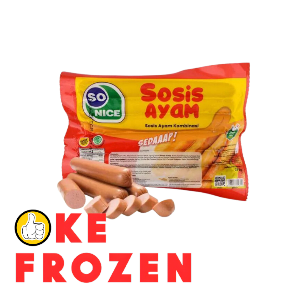 Jual SO NICE SOSIS AYAM SEDAP 375GR / SOSIS AYAM FROZEN FOOD | Shopee ...