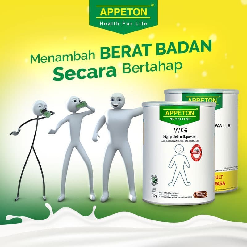 Jual SUSU APPETON KEMASAN SACHET 200gr - SUSU PENAMBAH BERAT BADAN ...