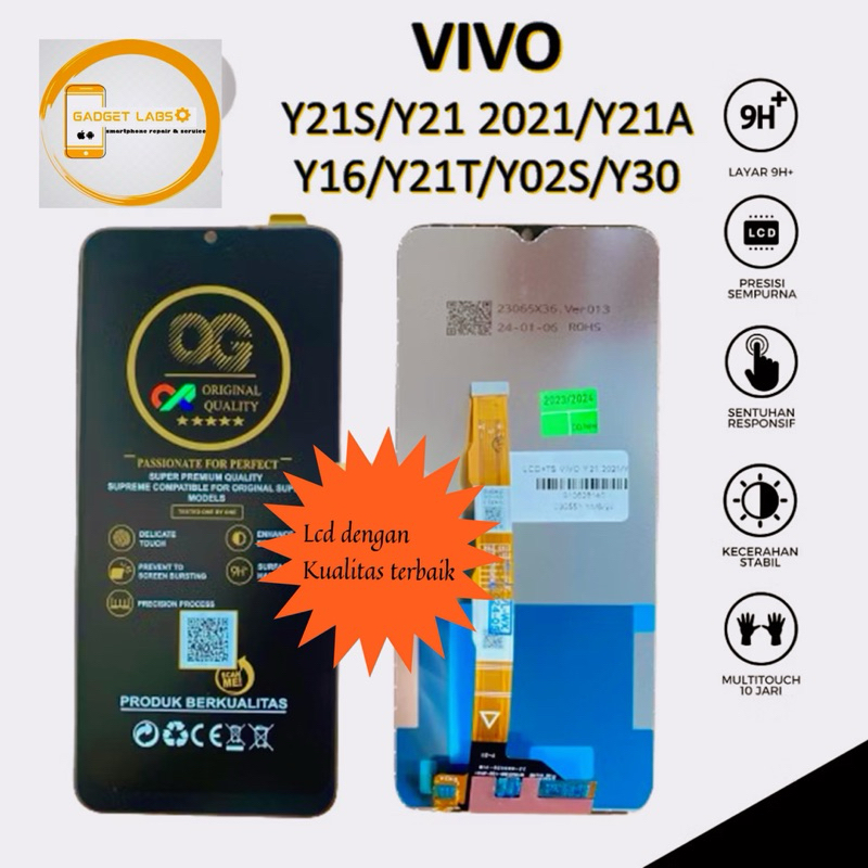 Jual LCD Vivo Y16 / Y02S / Y21T / Y21 2020 / Y21 2021/ Y30 5G Fullset ...