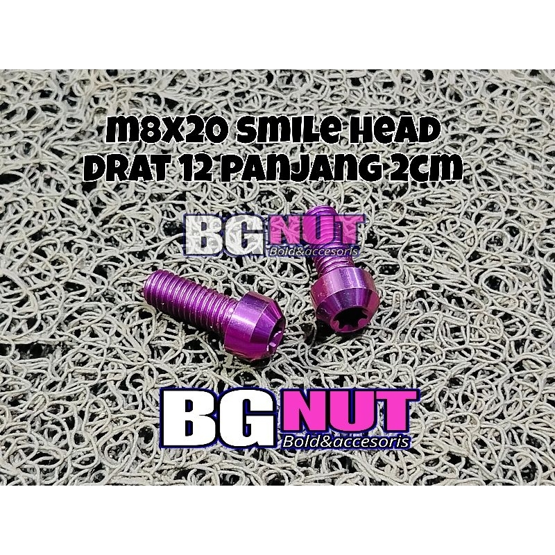 Jual baud titanium m8x20 smile drat 12 panjang2cm gr5vietnam(1baud ...
