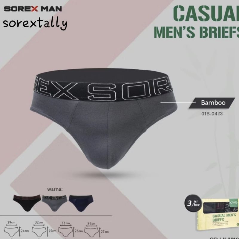 Jual Sorex Man Casual Men's Brief LK M1012 bahan Cotton Serat bambu ...