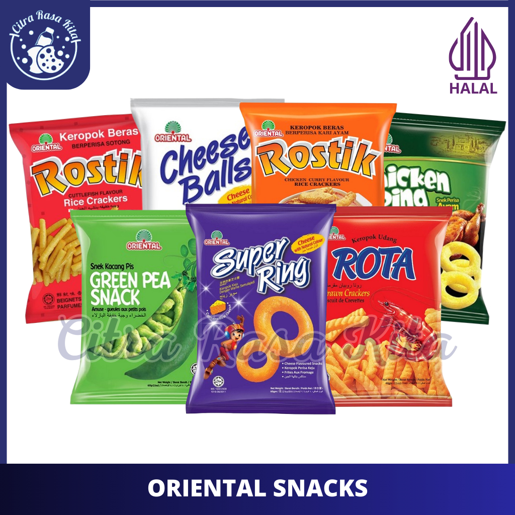 Jual Oriental Snack Super Ring Rota Green Pea Rostik Chicken Ring 60g ...