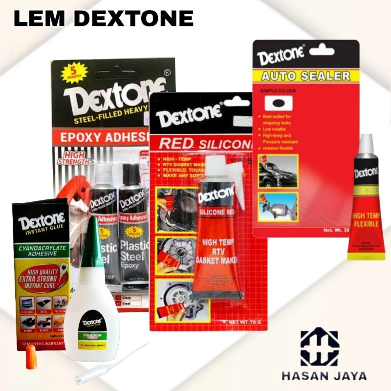 Jual LEM DEXTONE - LEM EPOXY 5 MENIT - LEM RED SILICONE 70GR - LEM ...