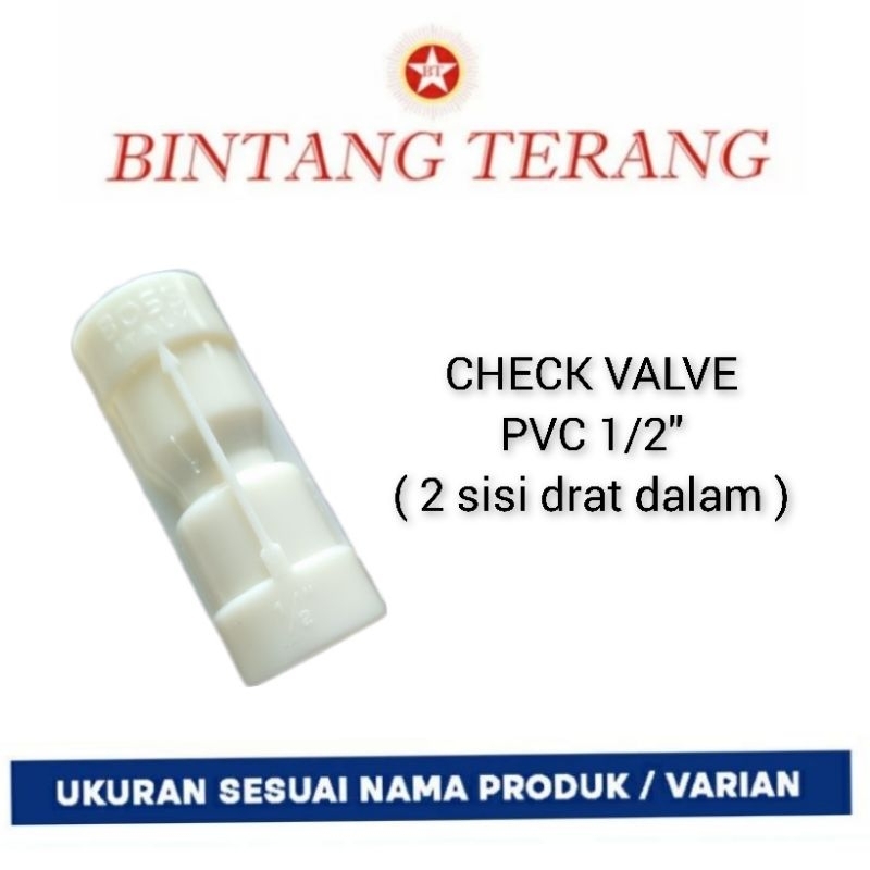 Jual Tusen klep pvc 1/2" / check valve pvc 1/2" / tosen klep pvc 1/2 ...