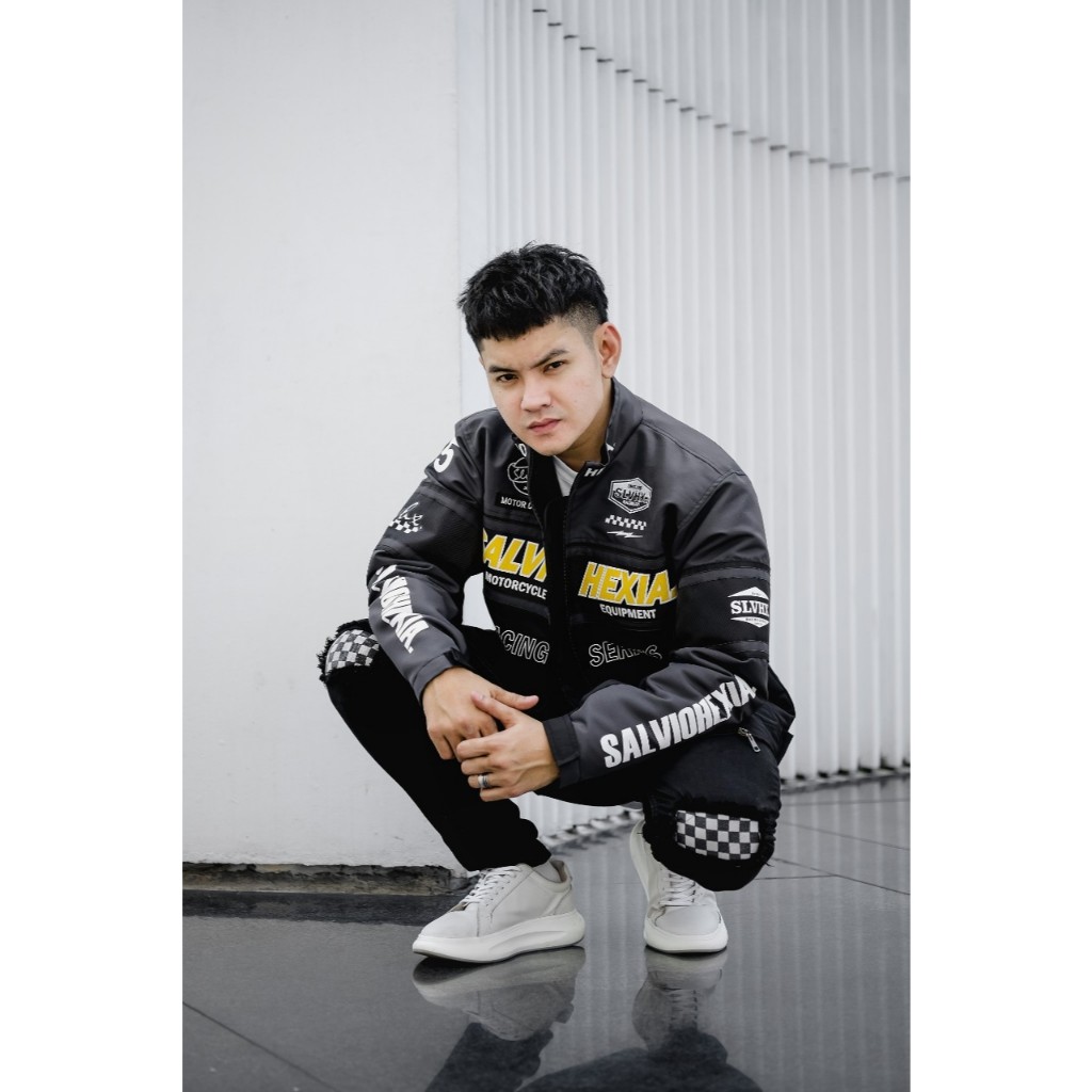 Jual Salvio Hexia Jaket Nascar Vintage Motor Sport Jacket Racing Abu ...
