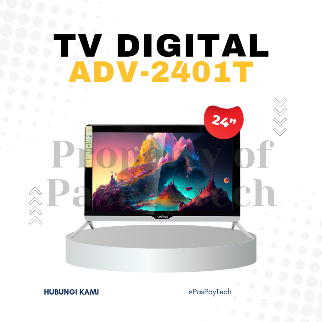 Jual Advance Televisi Led Digital TV HD 24 inch Crystal Design FULL HD ...