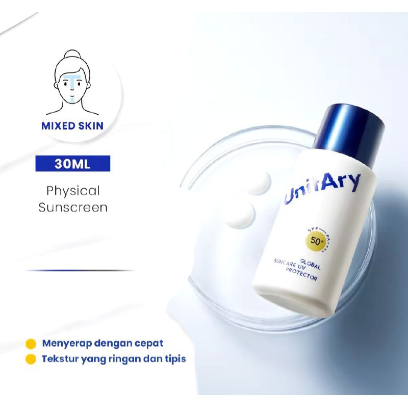 Jual UNITARY Global Suncare Sunscreen UV Protector SPF 50+ PA++++ 50ML ...