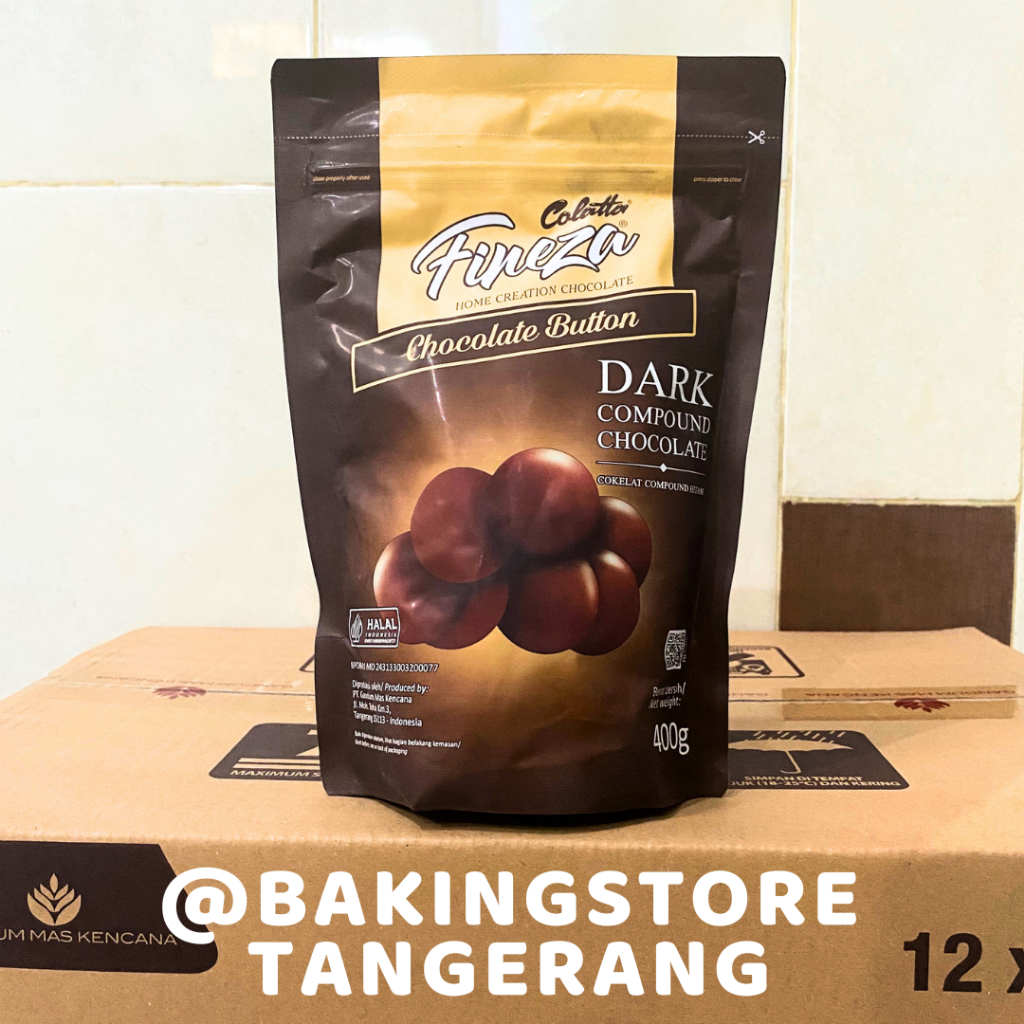 Jual Colatta Fineza Chocolate Button 400 gr | Dark compound Coin ...