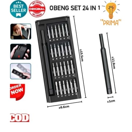 Jual Obeng Set 24in1 / Obeng Magnet Multifungsi Isi 24 Screwdriver Set ...