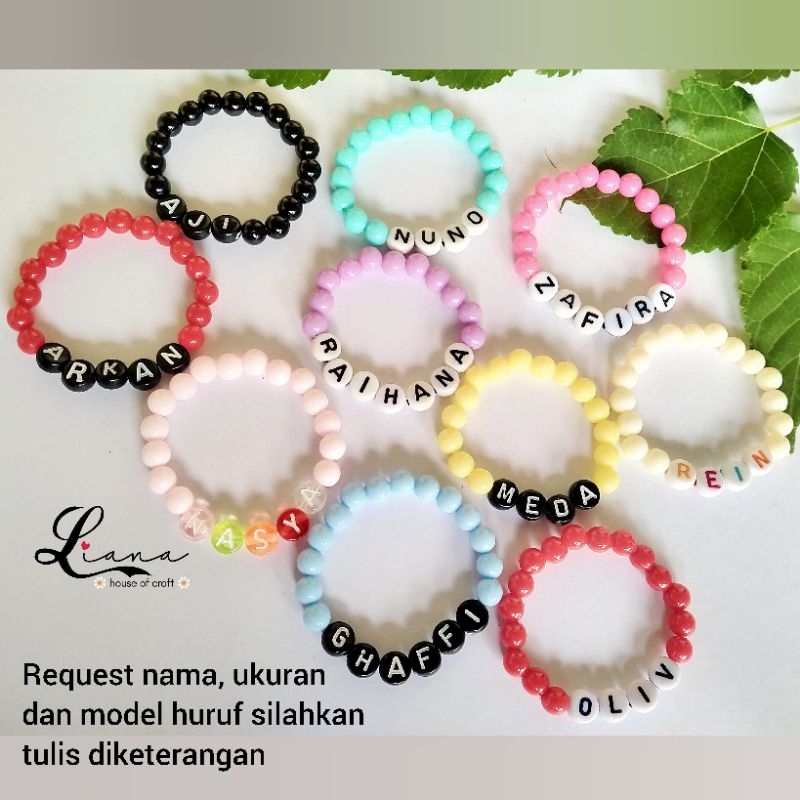 Jual Gelang Nama Bayi Gelang Mote Baby bisa Request Nama | Shopee Indonesia