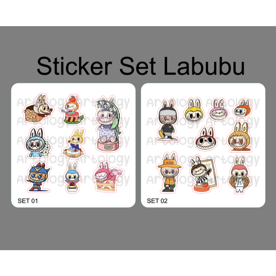 Jual Set Sticker Labubu Planner Aesthetic - Stiker Jurnal DIY Lucu ...