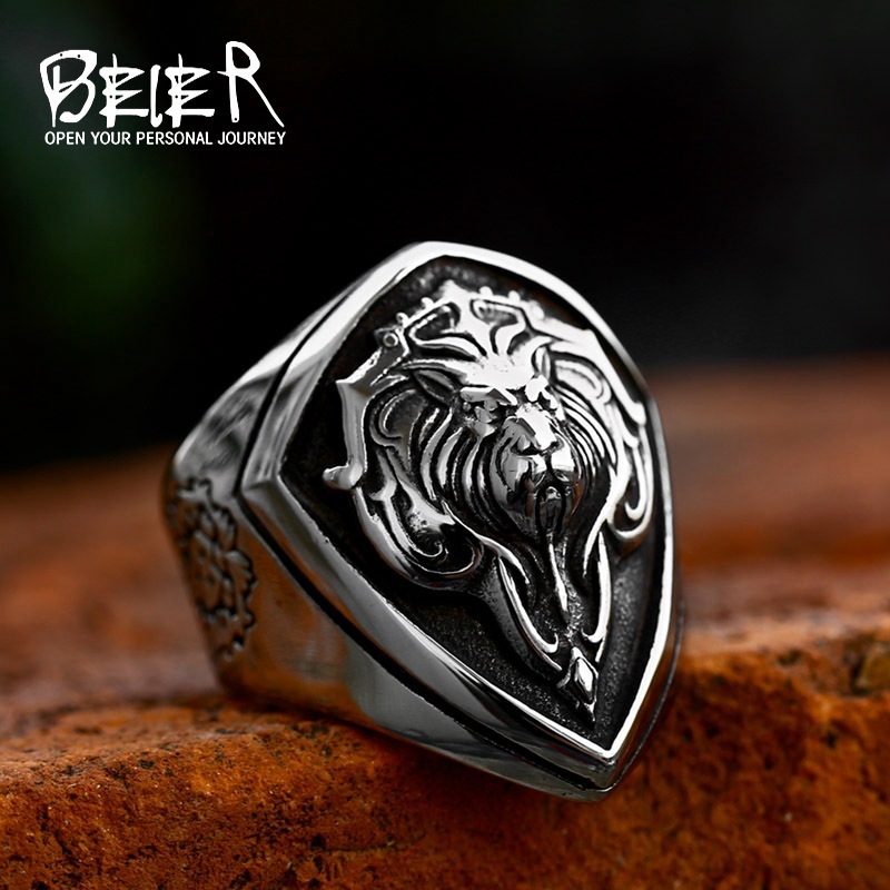 Jual Cincin Wajah Singa Stainless Premium Beier / Cincin Singa Tahan ...