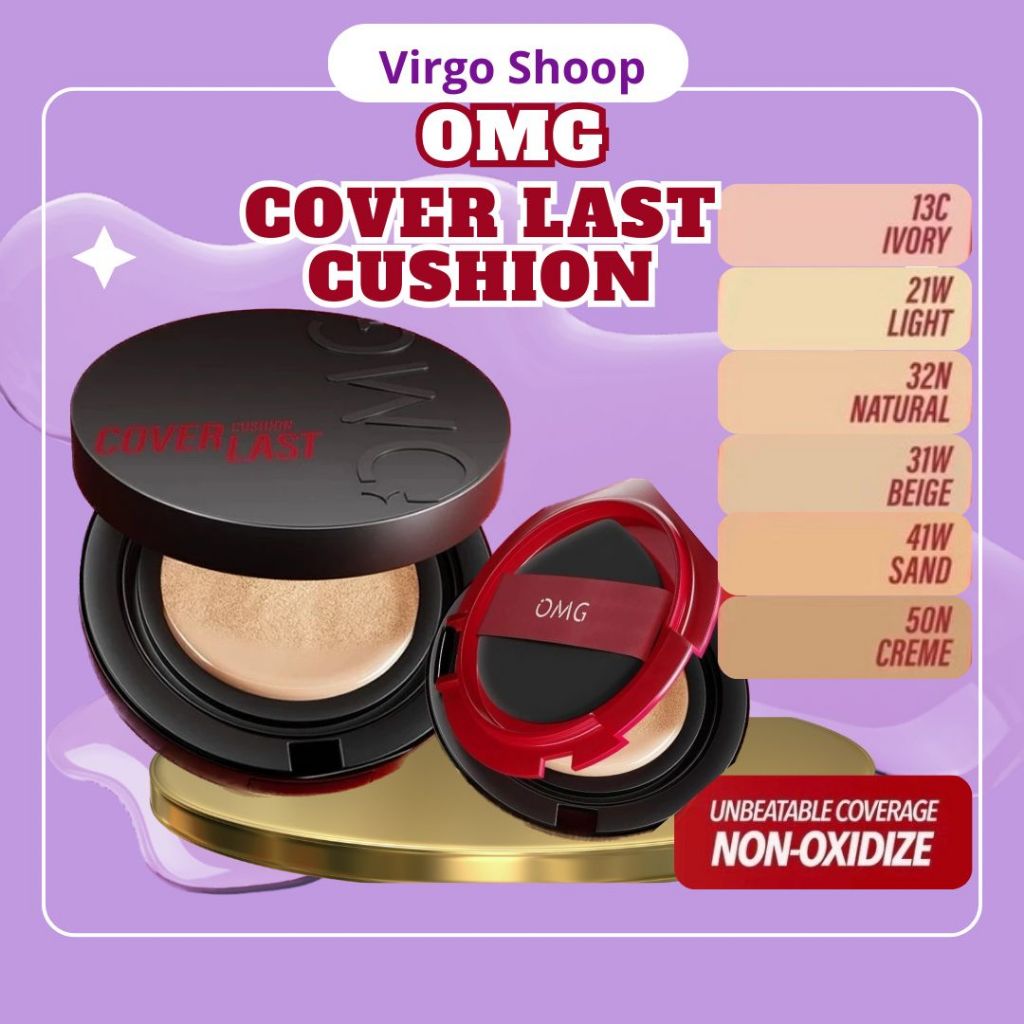 Jual ️VIRGO ️ OMG Oh My Glam Coverlast Cushion 15g - Cushion Foundation ...