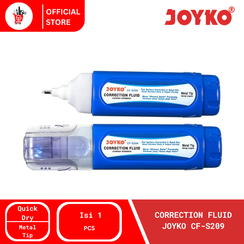 Jual Correction Fluid Joyko CF-S209 - Tip Besi, Cepat Kering, 20ml - Penghapus Tinta Berkualitas ...