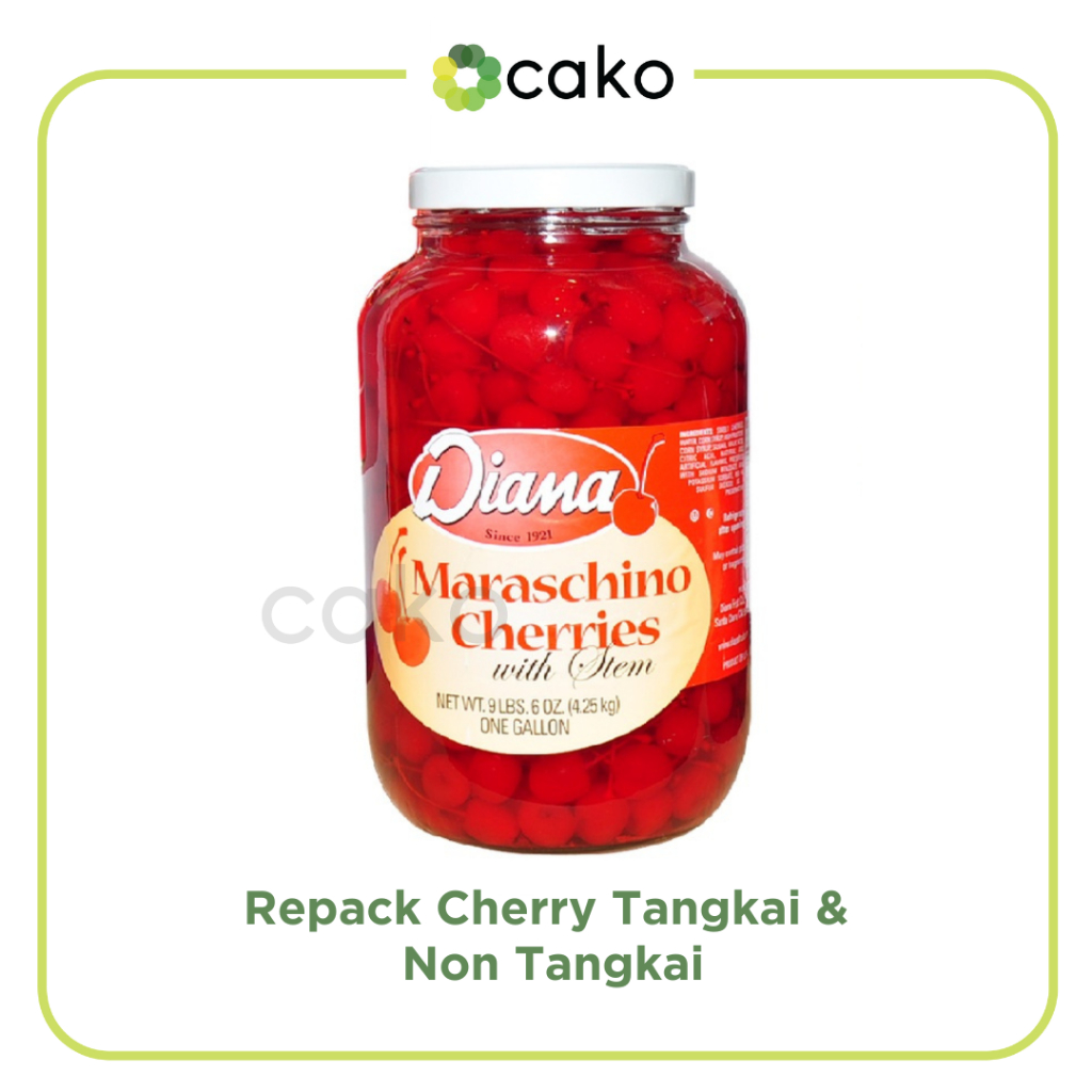 Jual (REPACK) Diana Cherry Tangkai & non Tangkai / Topping Buah Cherry ...