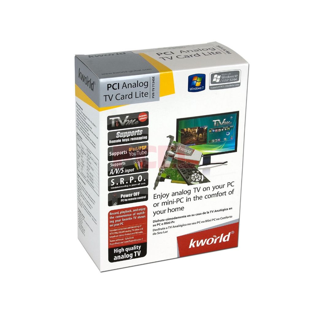 Jual Kworld TV Tuner PlusTV Analog Lite PCI PVR (produk lama) | Shopee Indonesia