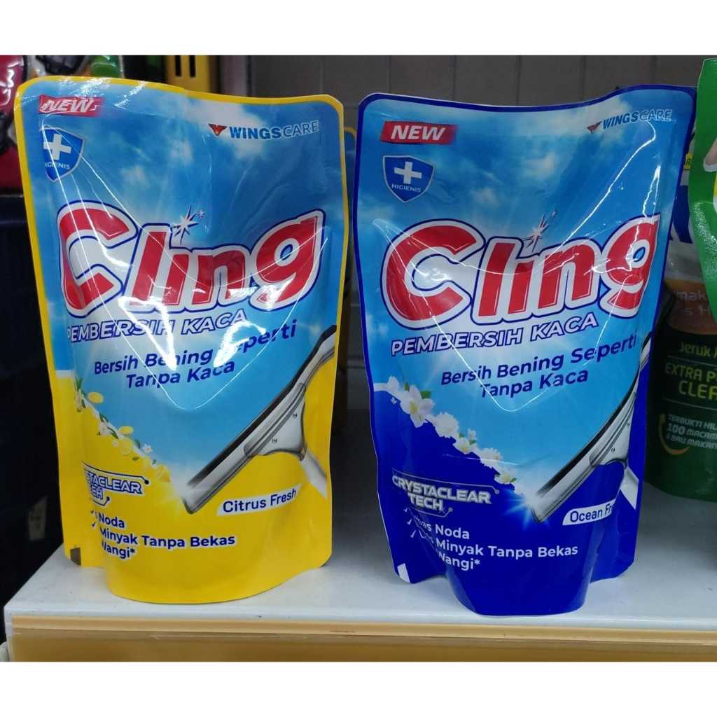 Jual Cling biru ocean kuning citrus hijau pembersih kaca 425ml cairan ...