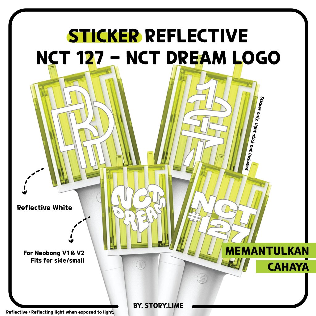 Jual Sticker NCT 127, NCT Dream Logo Deco Reflective Kpop Decal for ...