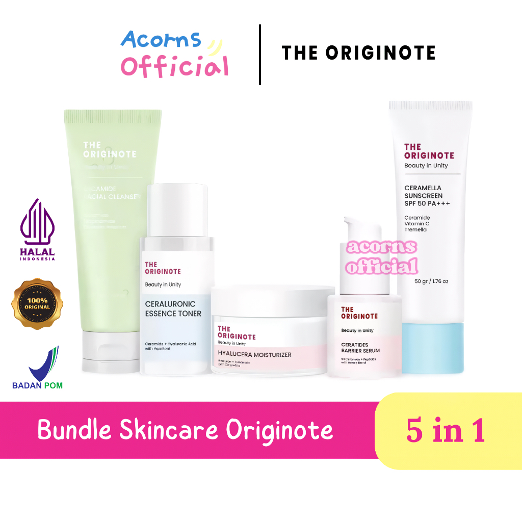 Jual SPECIAL BUNDLE 5in1 The Originote Paket Skincare Face Wash Toner ...