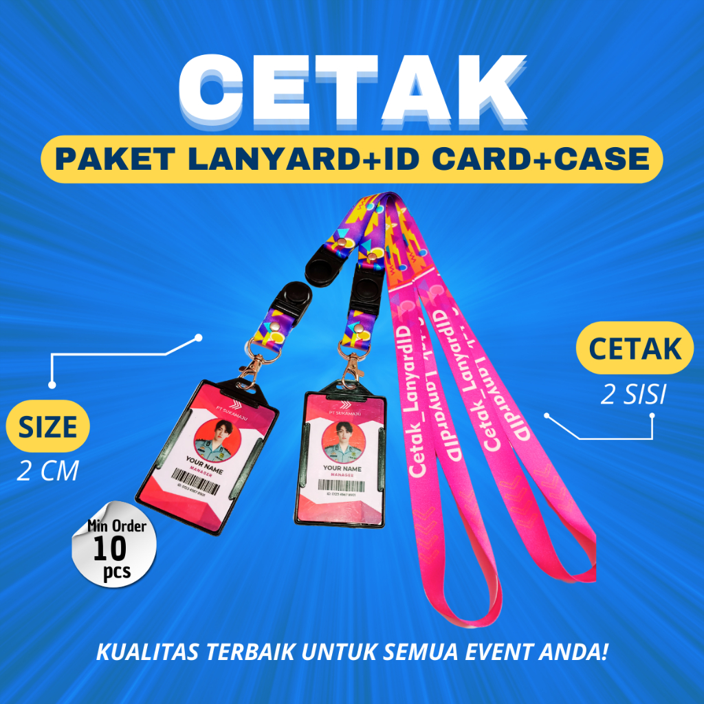 Jual Sepaket Lanyard ID Card Premium Cocok Untuk Event dan Acara Kantor ...