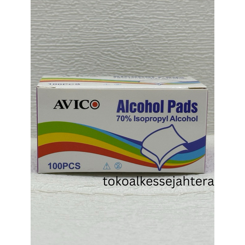 Jual AVICO ALCOHOL PADS ALKOHOL SWAB ISI 100 PCS TISU TISSU TISSUE ...