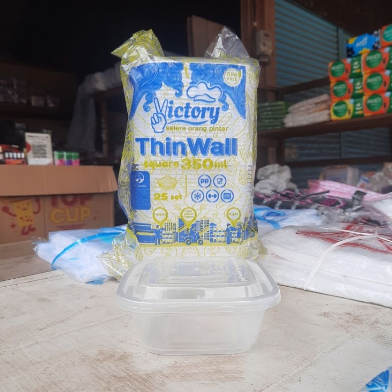 Jual Thinwal Square 350 ml (25 pcs) | Shopee Indonesia