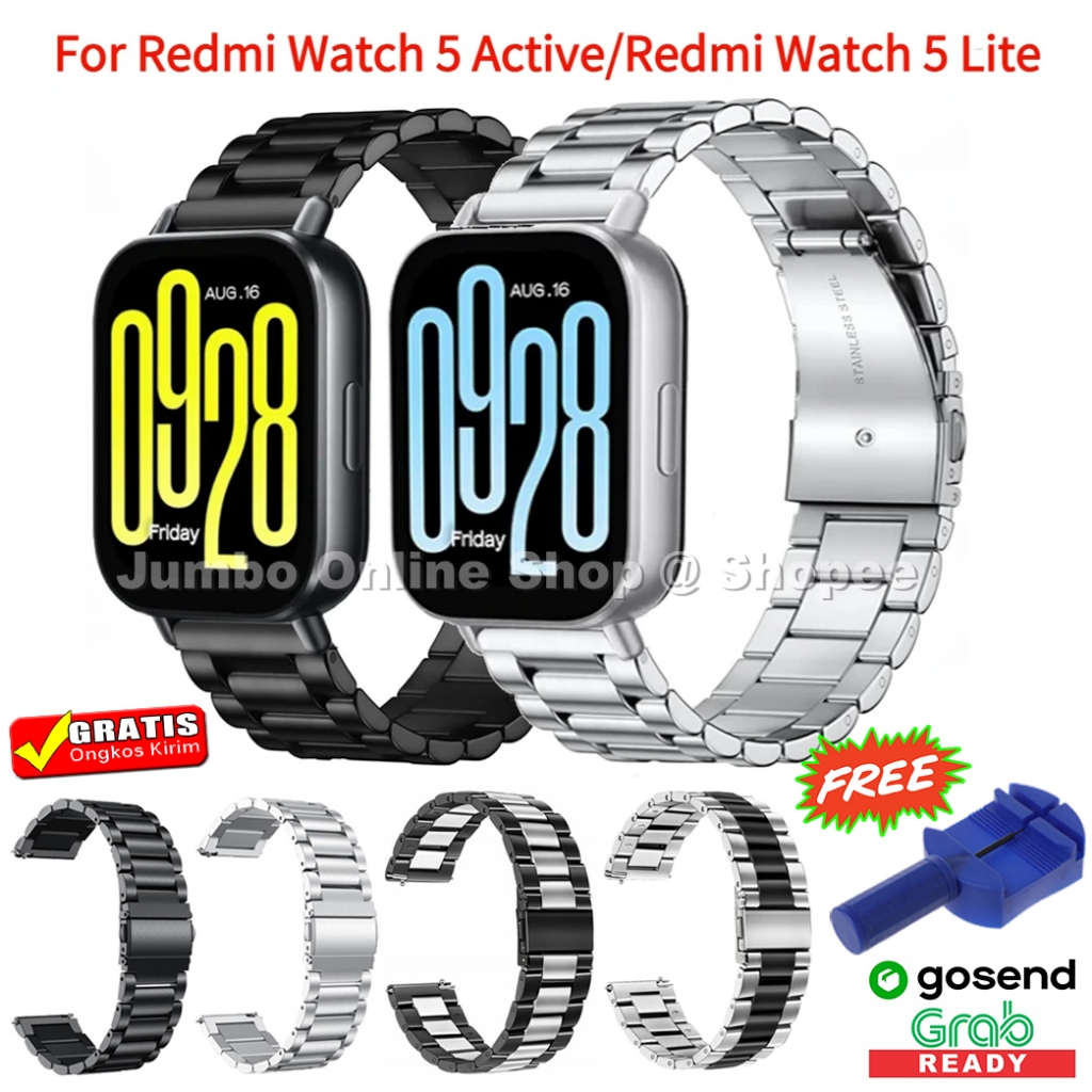 Jual STAINLESS STEEL METAL BAND STRAP REDMI WATCH 5 ACTIVE - REDMI ...
