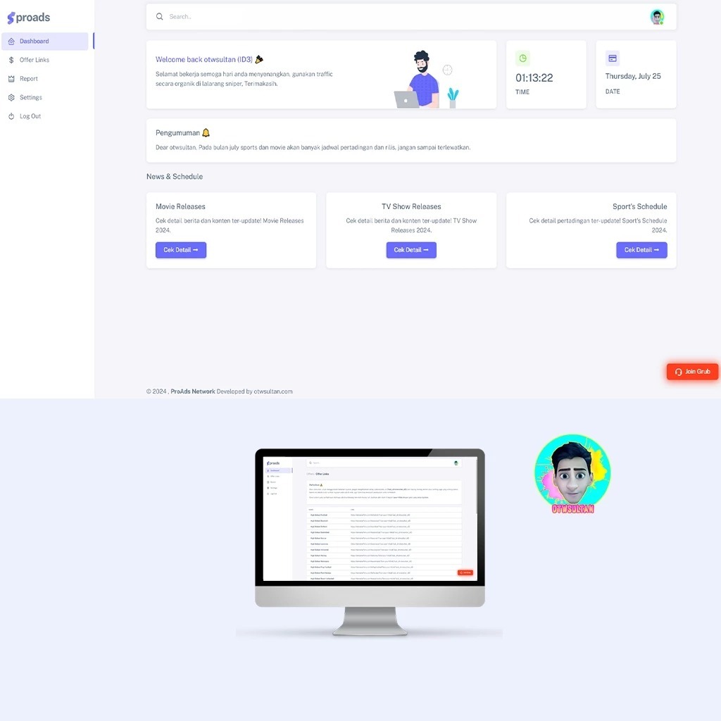 Jual LANDING PAGE SOURCE CODE PROADS NETWORK AFILIASI MANAGEMENT SYSTEM ...