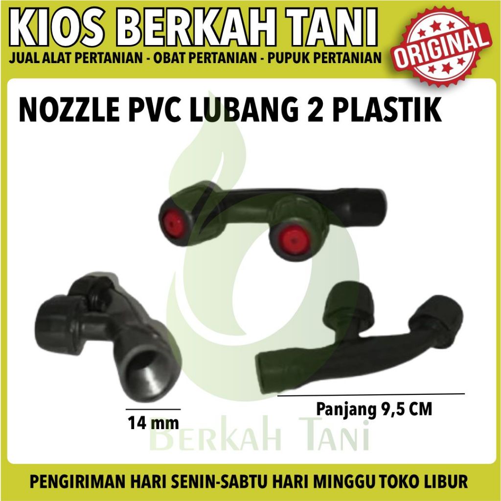 Jual NOZZLE PLASTIK 1 LUBANG 2 NOZZLE ( Nosel/nozzle sprayer 1 lubang 2 ...