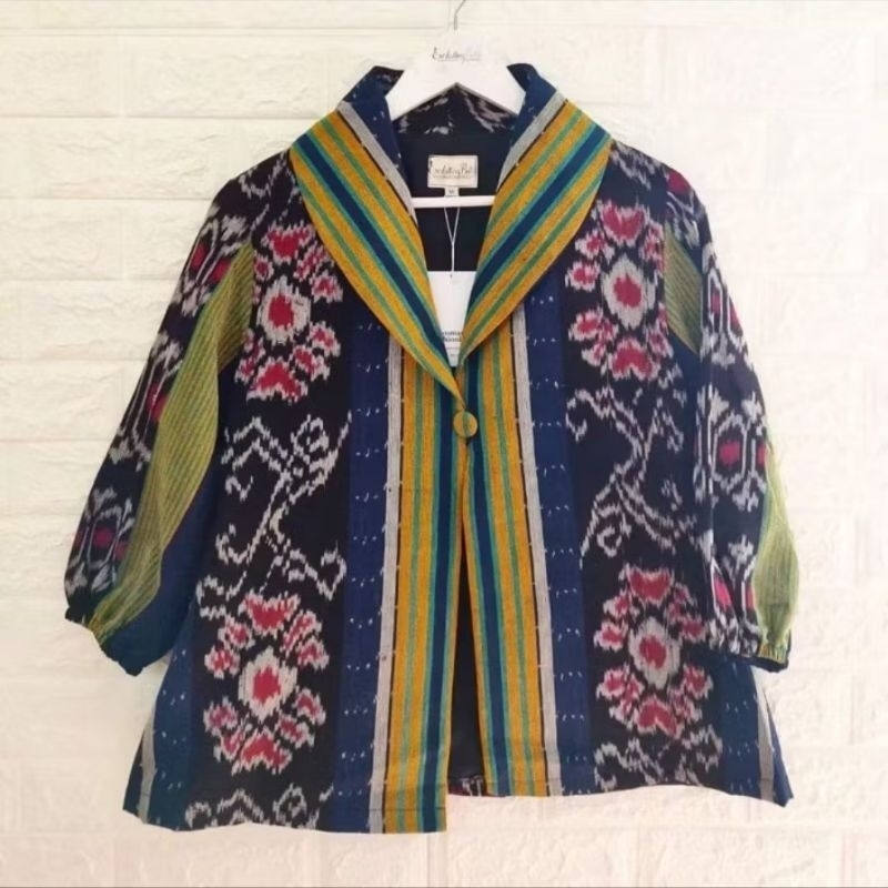 Jual blazer tenun outer tenun atasan wanita | Shopee Indonesia
