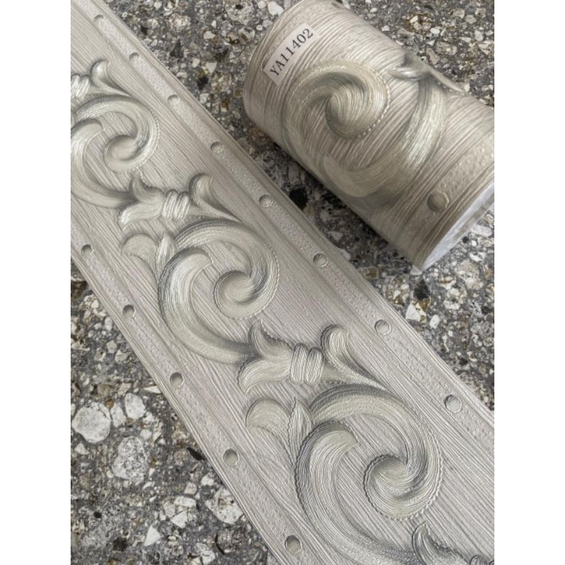 Jual Border list Premium YA11402 . Ukuran 10 cm x 5 meter. batik silver ...