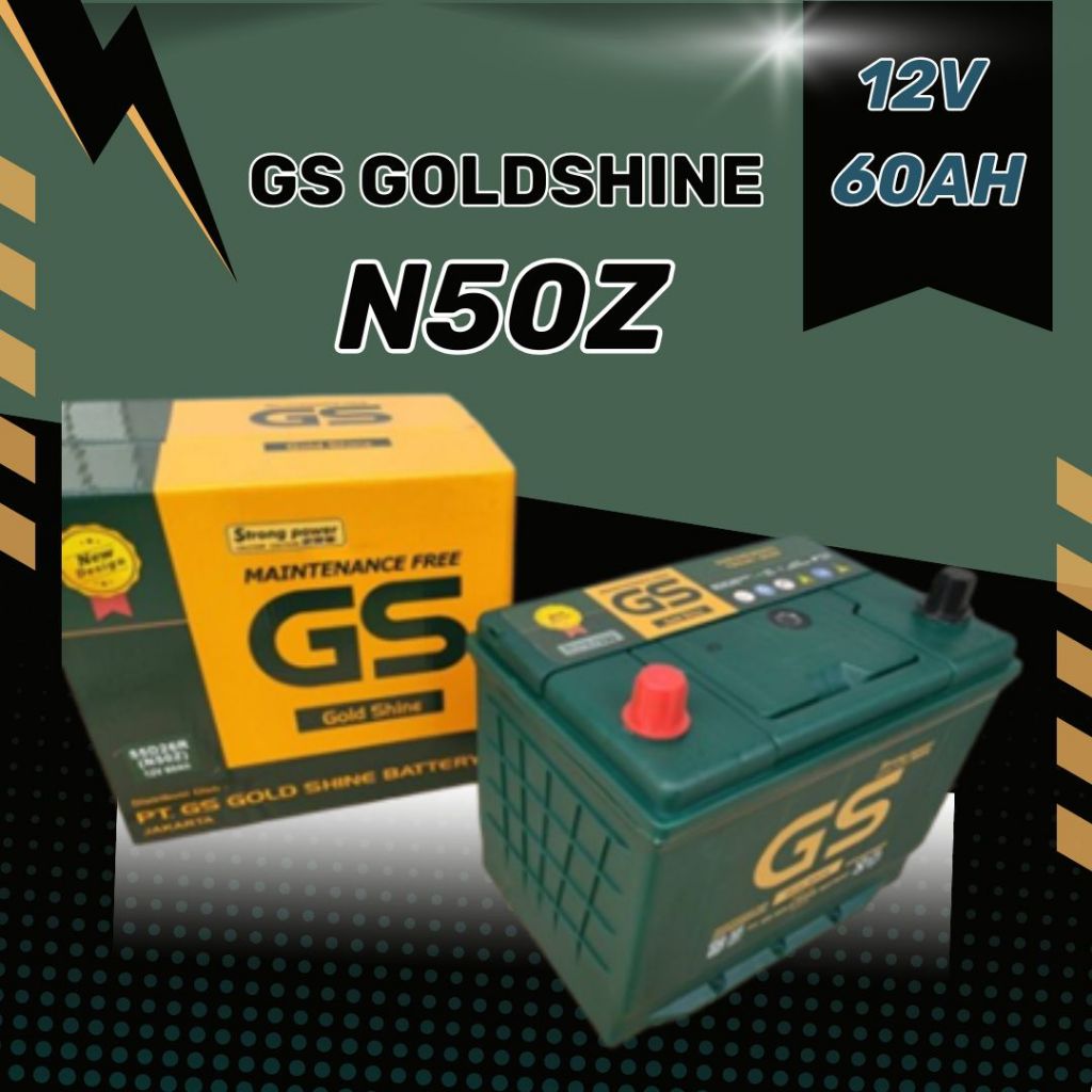 Jual AKI MOBIL KERING GS gold shine N50Z 55D26R MF 12V 60AH HYUNDAI, PROTON SAGA | Shopee Indonesia