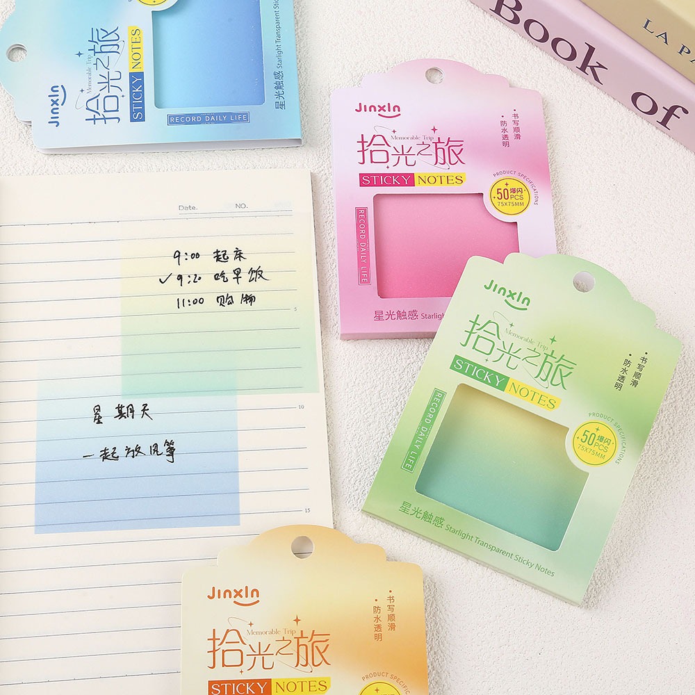 Jual Starlight Sticky Notes Transparent Gradient Color - ( Plastik ...