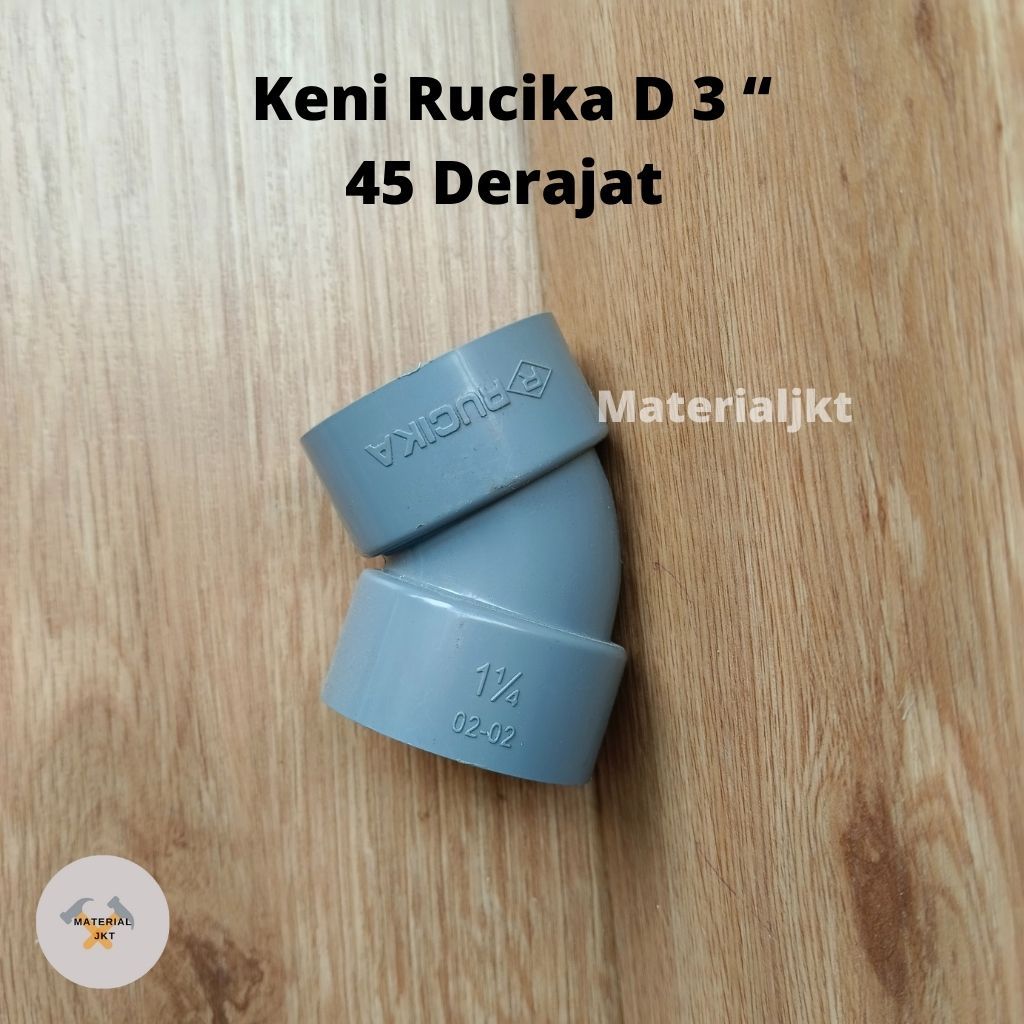 Jual Knee 3 inch / Elbow / Keni 3 inch RUCIKA (D) Sok Belok Belokkan Pipa Kni Sambungan Pipa 45 ...