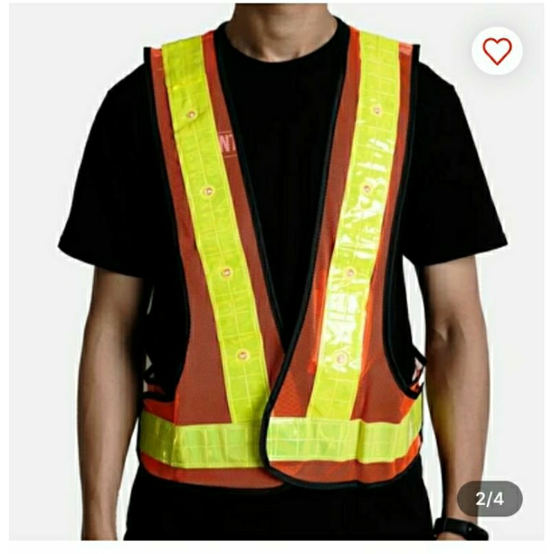 Jual Krisbow Rompi Pengaman Led - Oranye/kuning | Shopee Indonesia