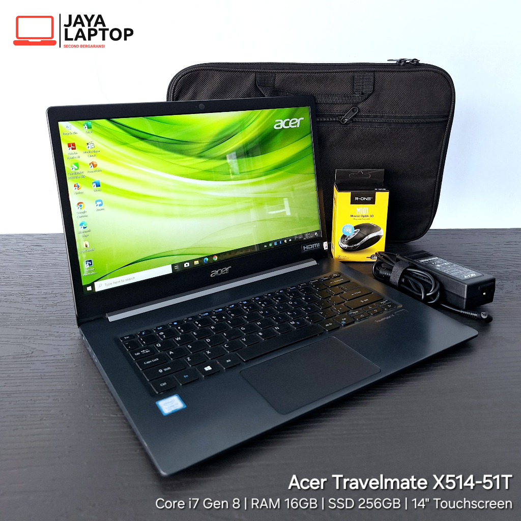 Jual Acer Travelmate X514-51T Touchscreen Core i7 Gen 8 RAM 16GB SSD 256GB 14 inch FHD Slim ...