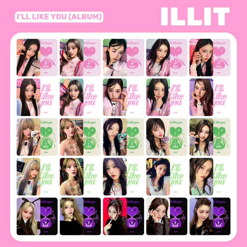Jual (ISI 25 PCS) photocard pc illit album i'll like gllit weverse you to with between super ...