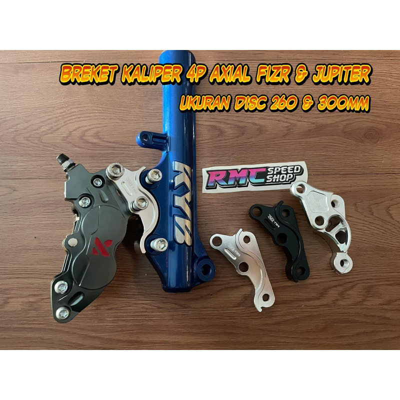 Jual Breket kaliper 4 piston axial FizR jupiter ukuran 260mm 300mm / Breket kaliper Ktc brembo ...