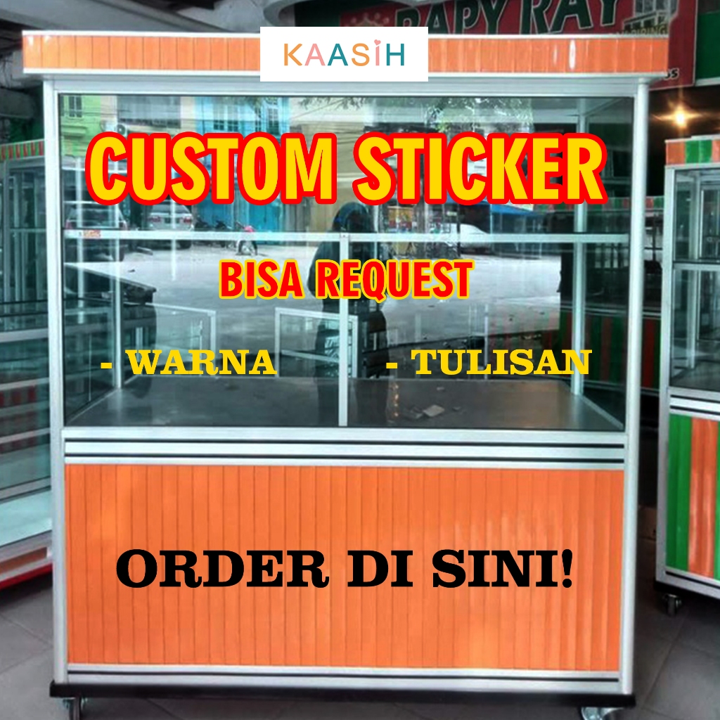 Jual Sticker Cutting Custom Steling Gerobak Jualan | Shopee Indonesia