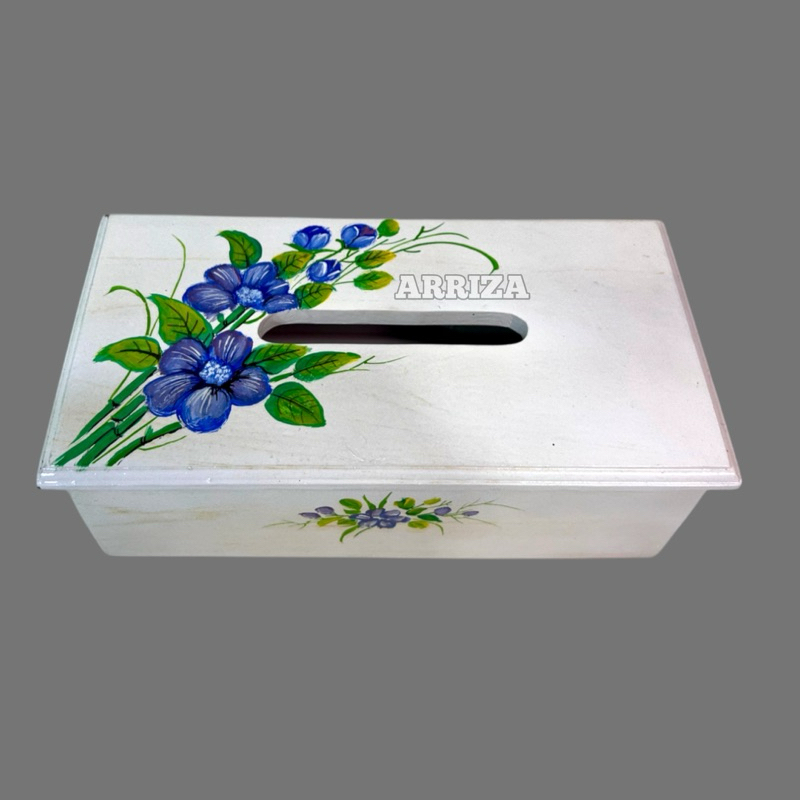 Jual TEMPAT TISU PUTIH SHABBY / TISSUE BOX PUTIH / KOTAK TISU KAYU JATI ...