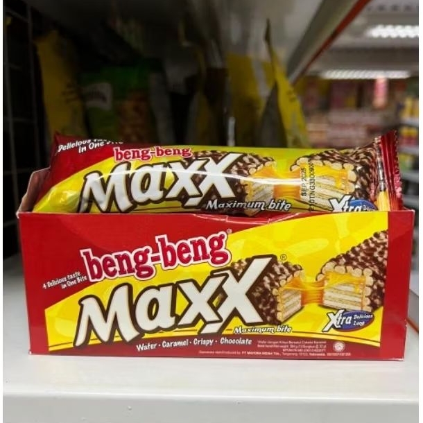 Jual Beng-beng maxx wafer isi caramel rasa coklat 32gr | Shopee Indonesia
