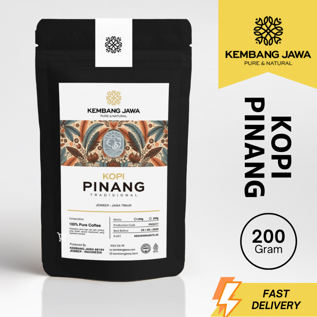 Jual Kembang Jawa Bubuk Biji Kopi Pinang Robusta Coffee 200 Gram ...