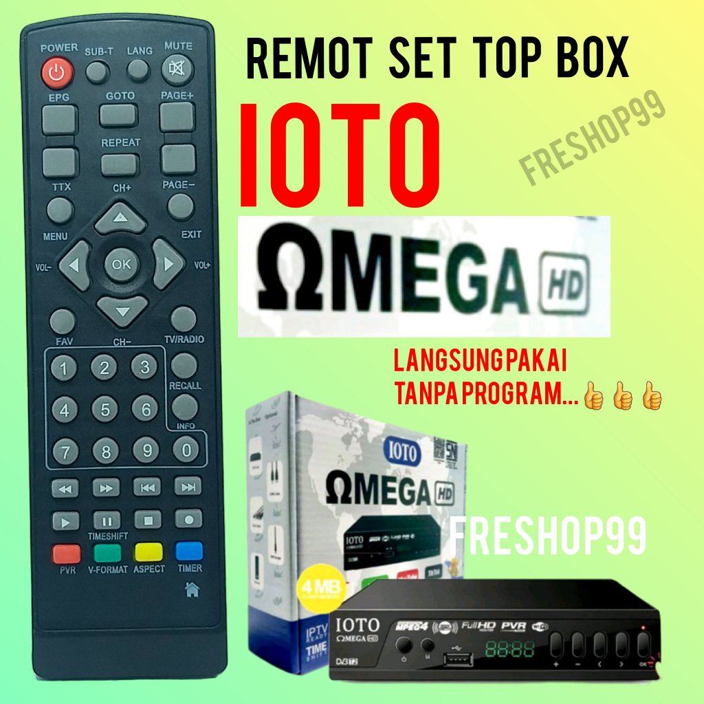 Jual Remot stb ioto omega dvbt2 set top box remot langsung pakai tidak ...