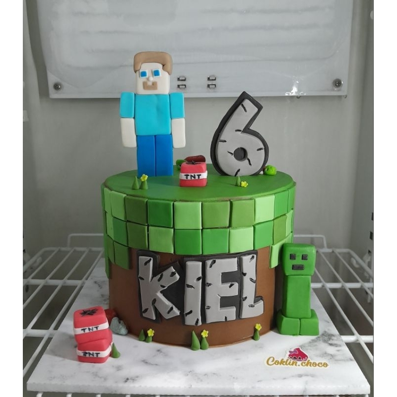Jual kue ulang tahun Minecraft/ Minecraft cake birthday | Shopee Indonesia