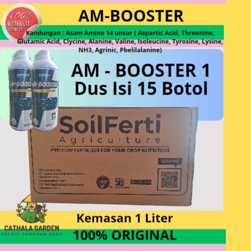 Jual PUPUK ASAM AMINO AM BOOSTER KEMASAN 1 LITER 1 DUS ISI 15 BOTOL | KANDUNGAN ASAM AMINO ...